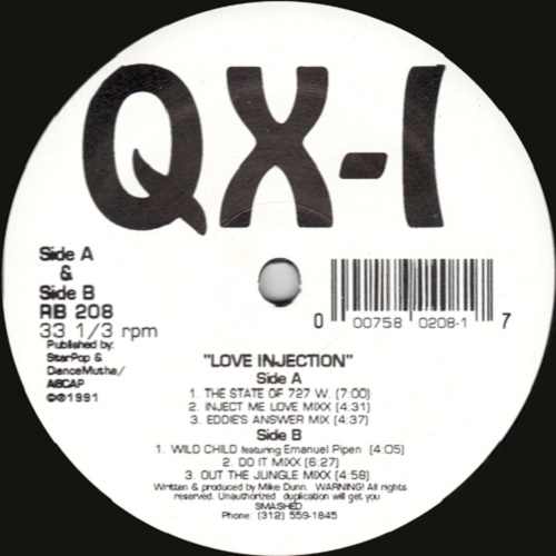 Love Injection (VLS) 1991 House - Qx-1 - Download House Music ...